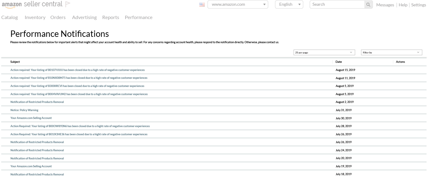 Seller Control Support – eDooMarket